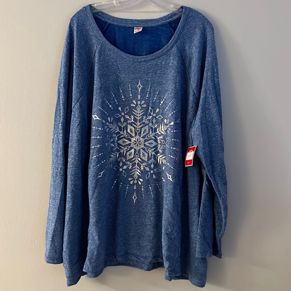 Holiday Time | Sweaters | Silver Snowflake Blue Winter Sweater ...